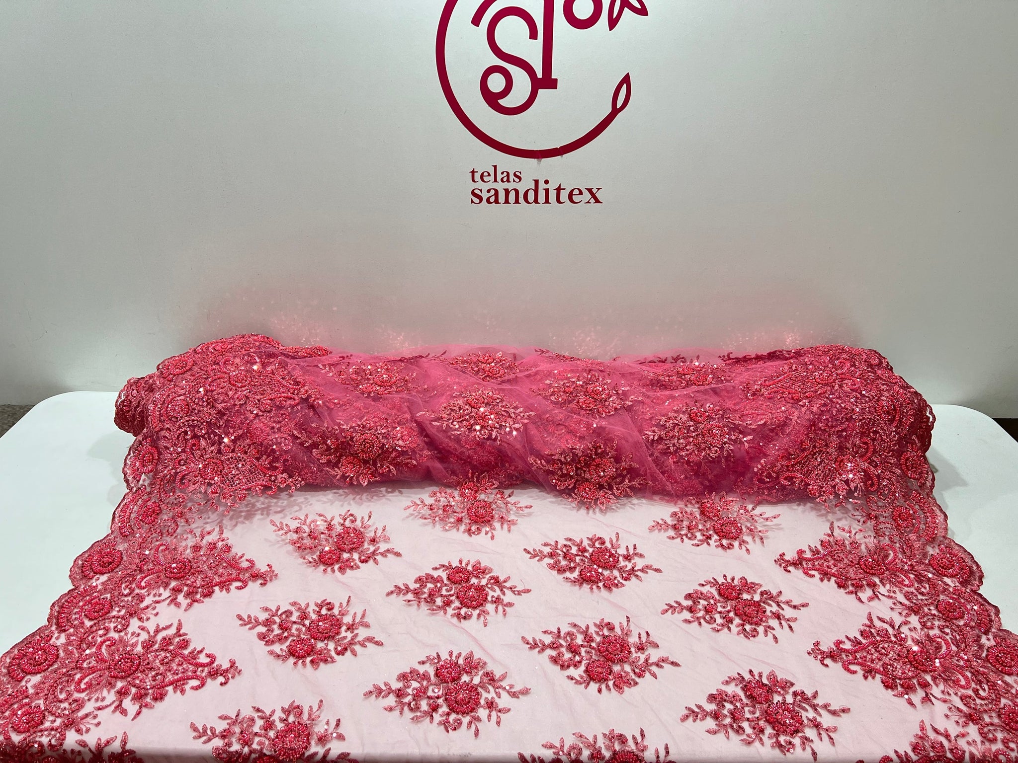 Tul Bordado Con Pedreria "Elisa" – Sanditex