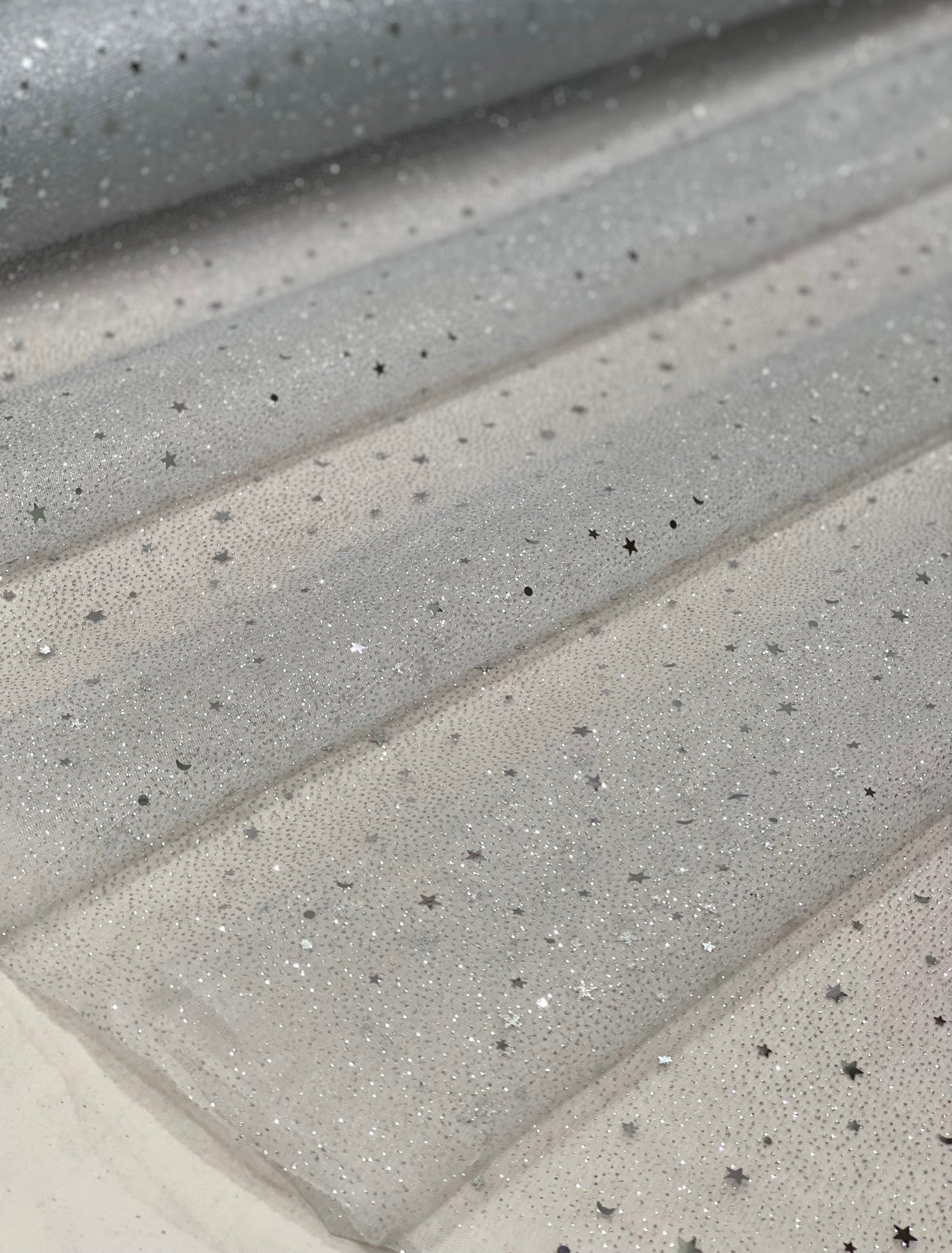 Tul Con Glitter "Estrellas Y Lunas" – Sanditex