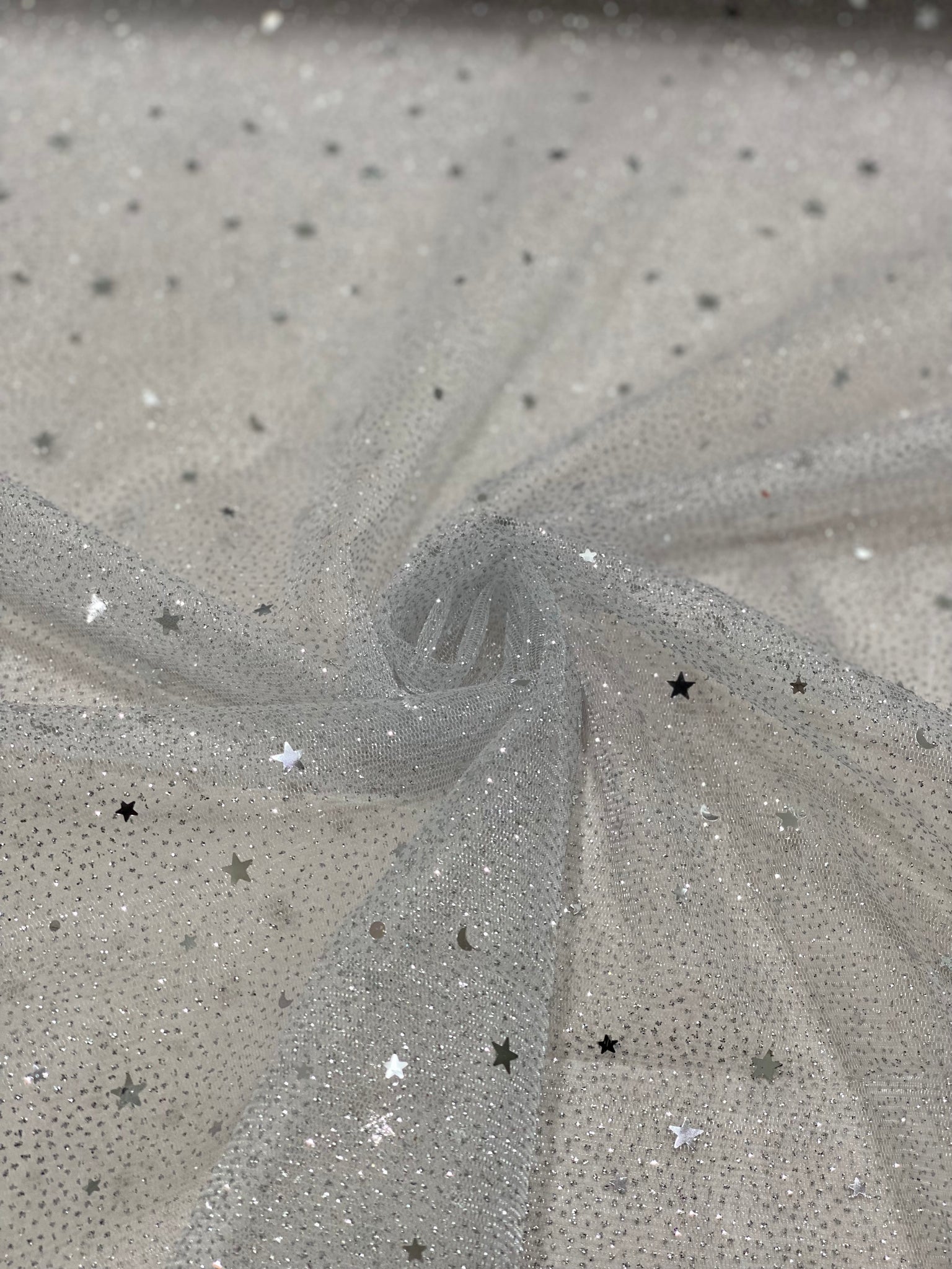 Tul Con Glitter "Estrellas Y Lunas" – Sanditex