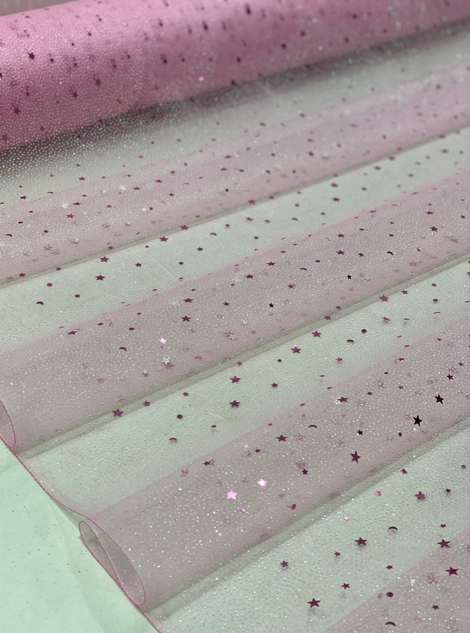 Tul Con Glitter "Estrellas Y Lunas" – Sanditex