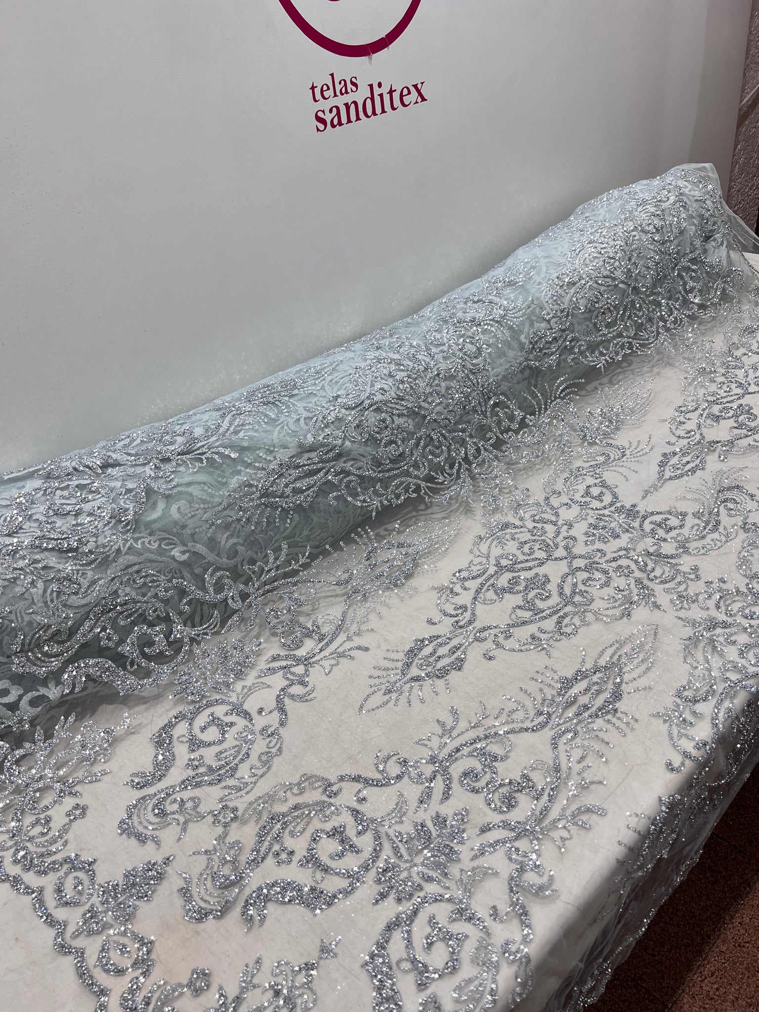 Tul Glitter Con Pedreria "Italia" – Sanditex