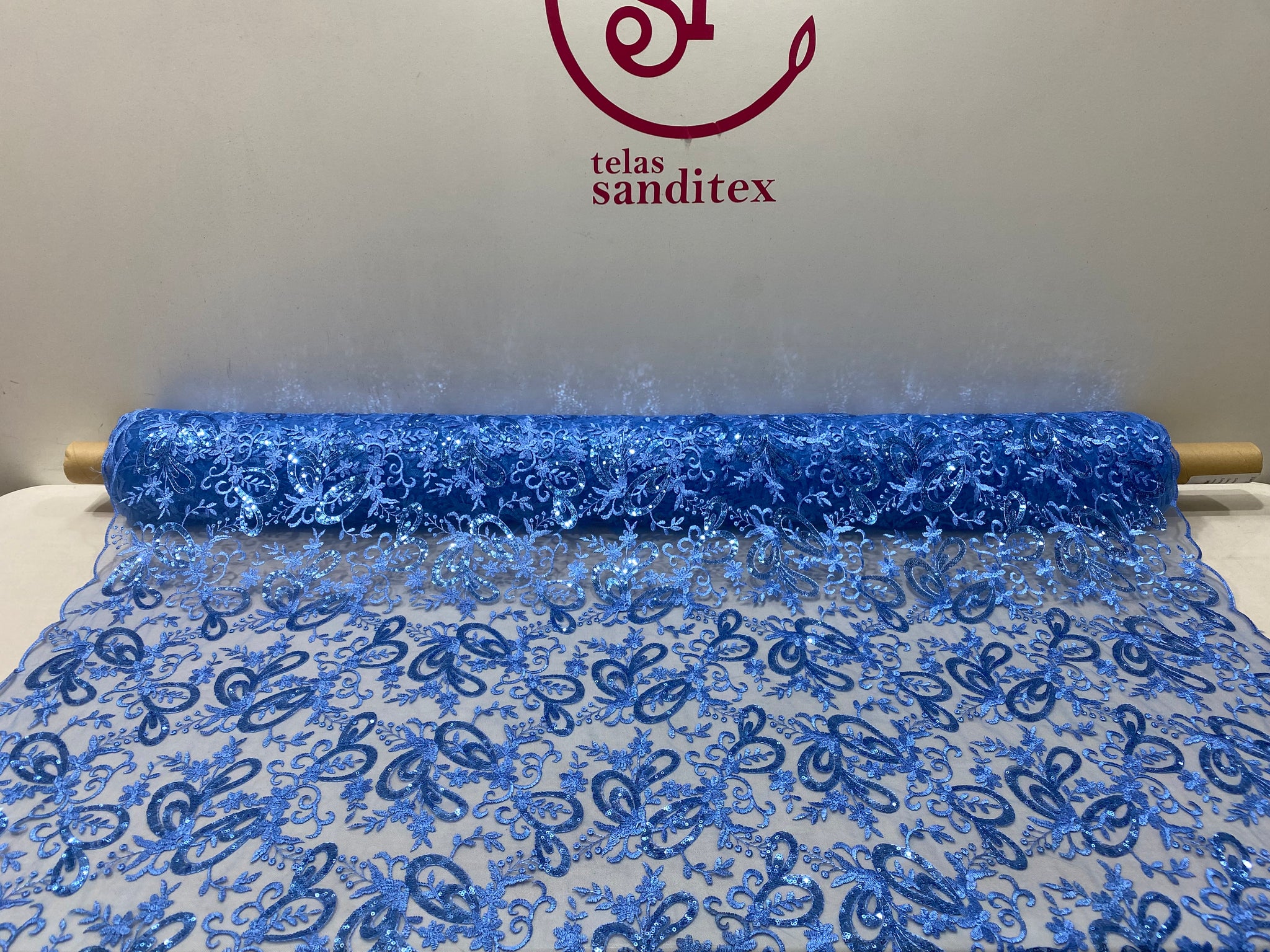 Tul Bordado Con Lentejuela "Cecilia" – Sanditex