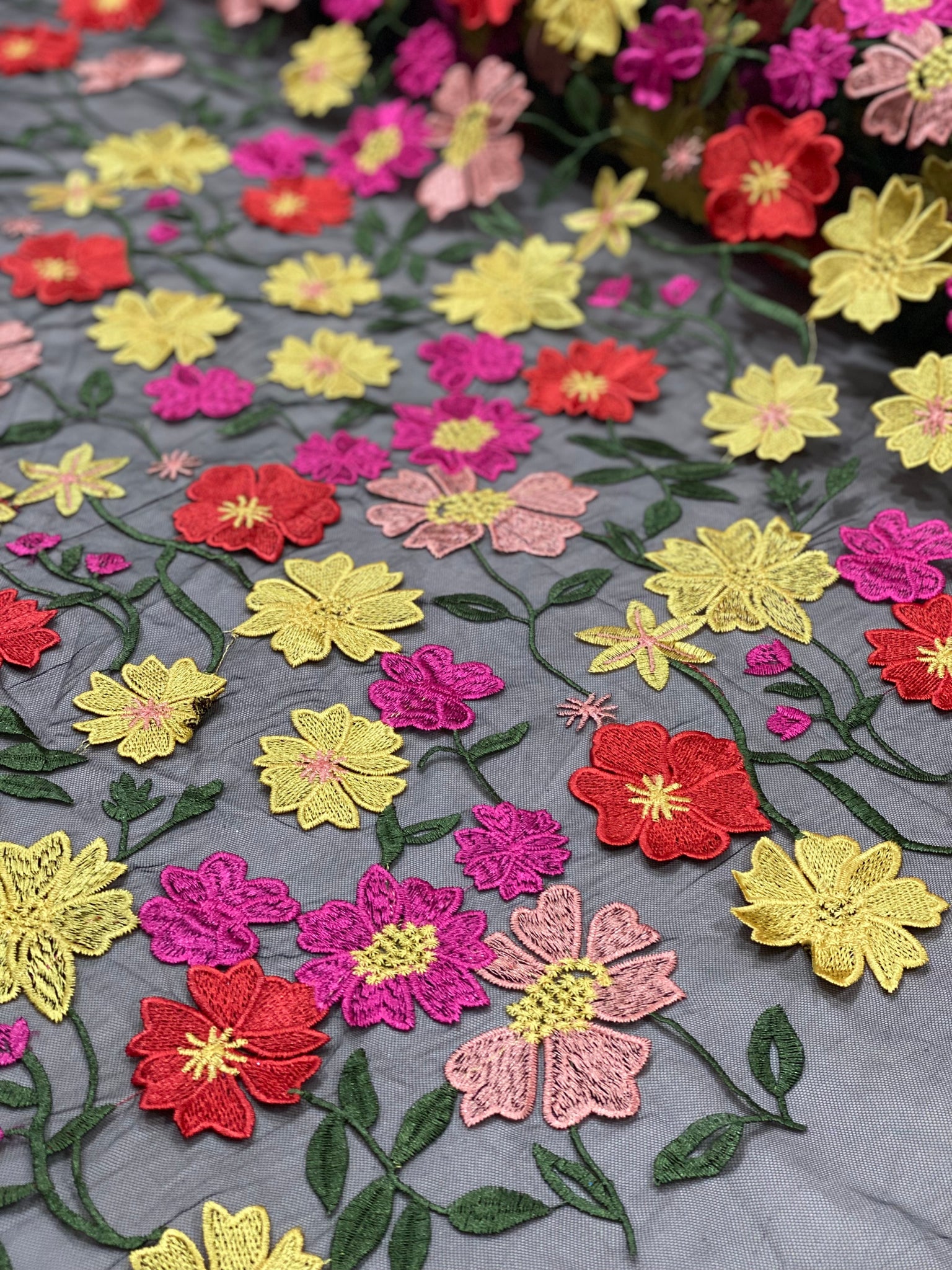 Tul Bordado Flores 3D “Marisa” – Sanditex