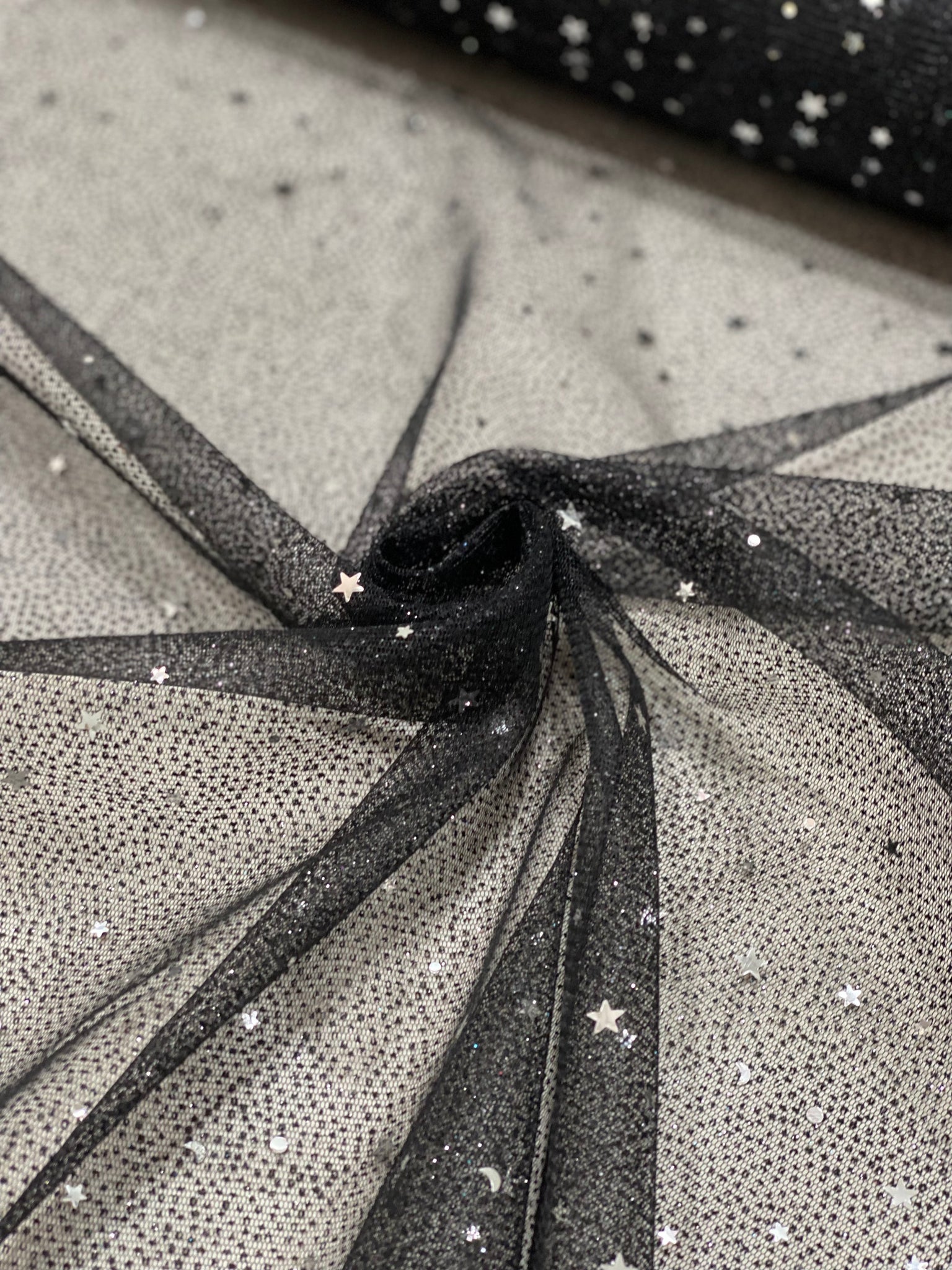 Tul Con Glitter "Estrellas Y Lunas" – Sanditex